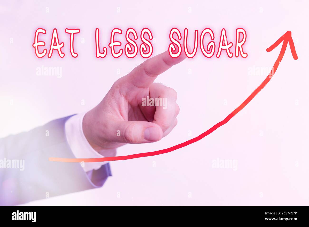 Handwriting text Eat Less Sugar. Conceptual photo reducing sugar intake ...