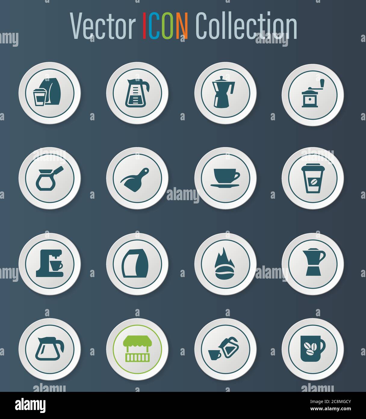 Coffee icons set Stock Vector Image & Art - Alamy