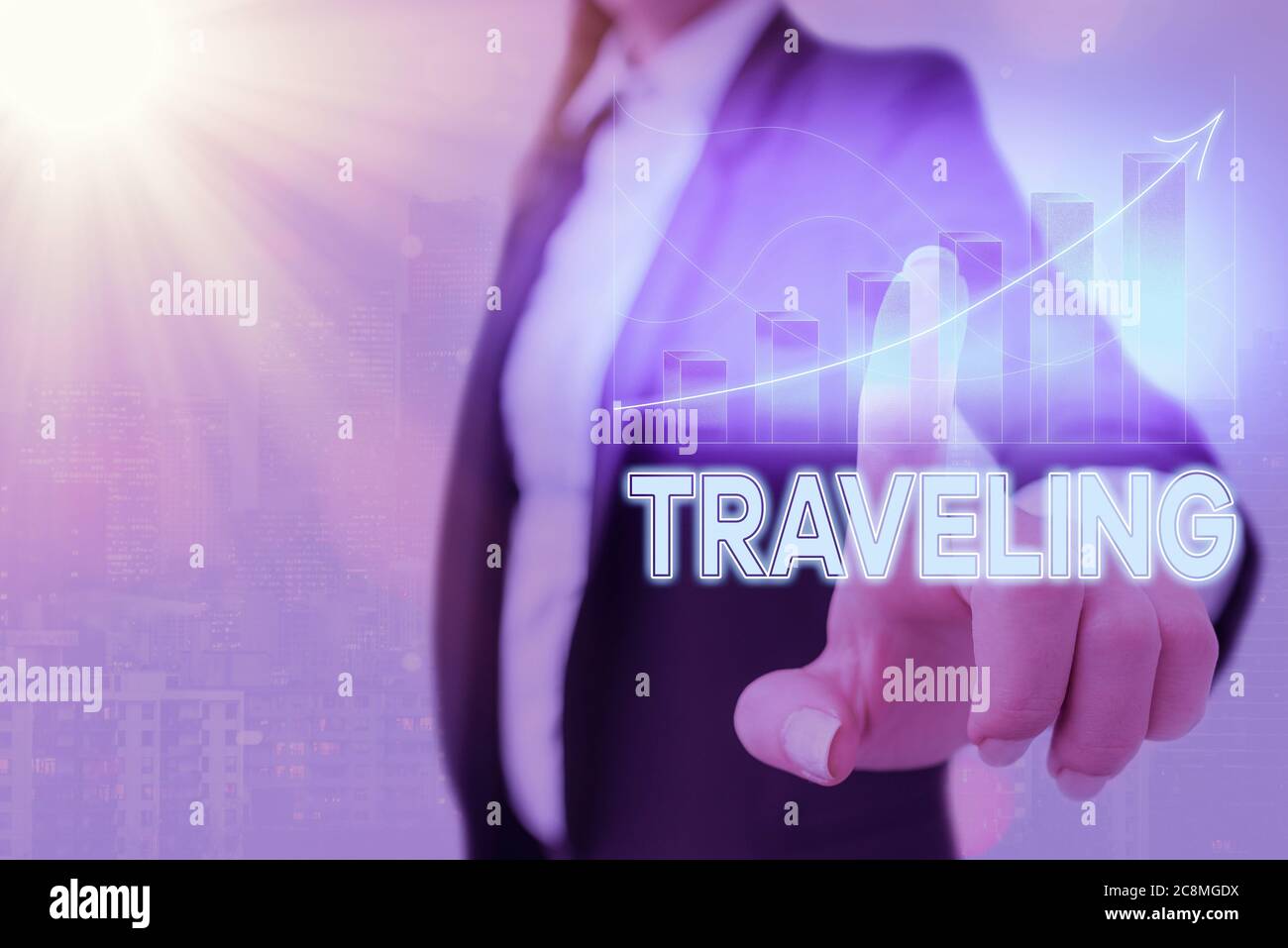 Text sign showing Traveling. Business photo showcasing going to ...