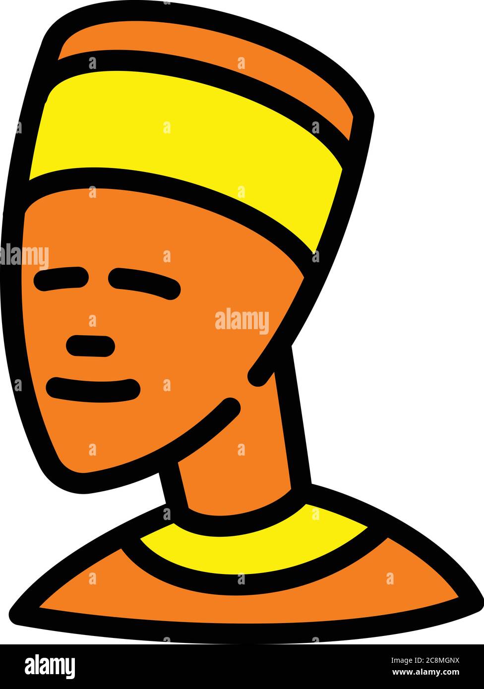 Egypt bust icon. Outline egypt bust vector icon for web design isolated ...