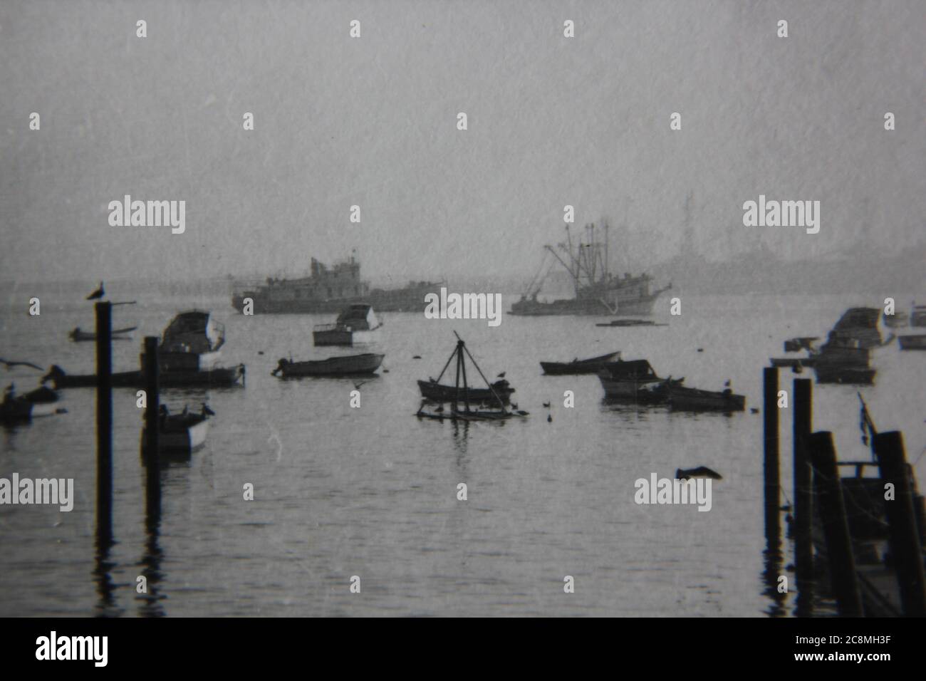 Fine 70s vintage black and white lifestyle photography of ships ...