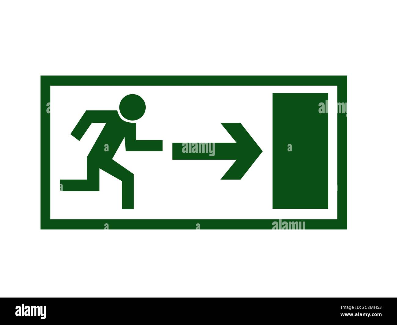 Simple green exit sign vector on white background Stock Vector Image ...