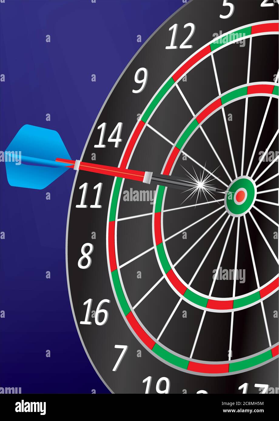 Darts. Vector illustration. Darts advertising, design template for your ...