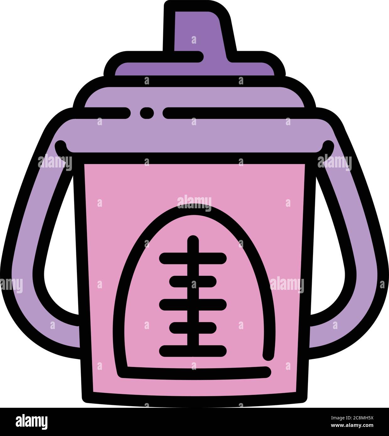 Silicone sippy cup icon. Outline silicone sippy cup vector icon for web ...