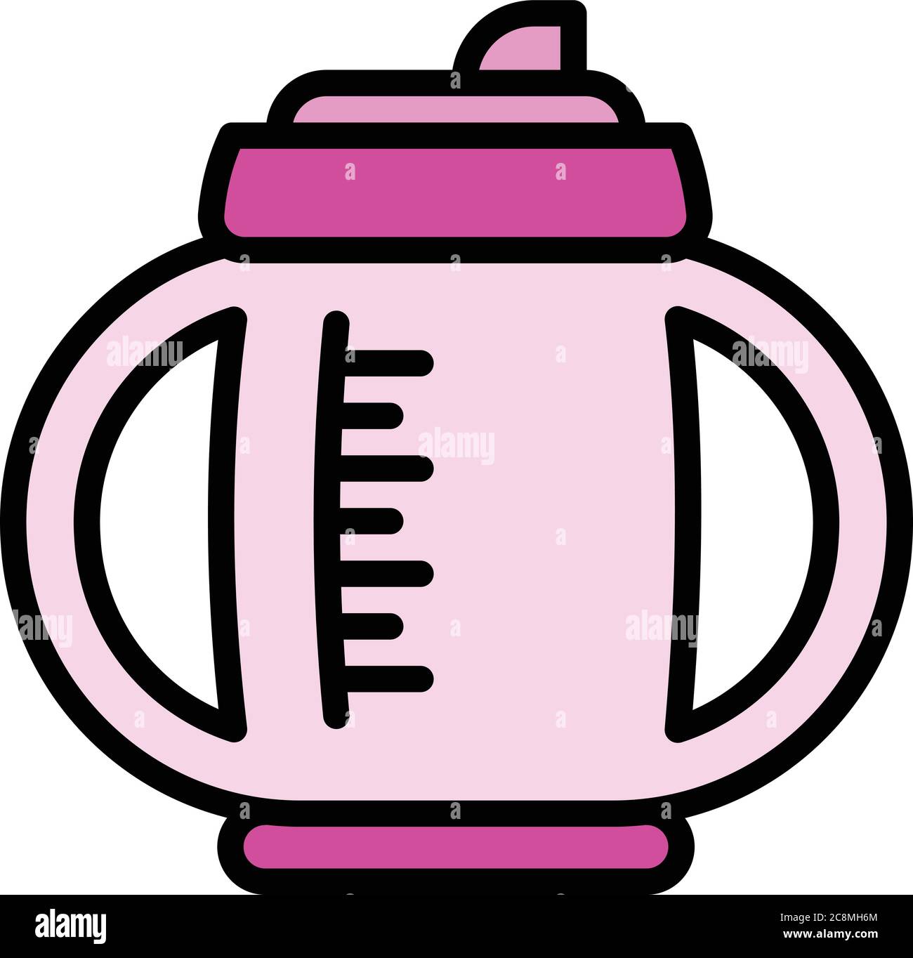 Mug sippy cup icon. Outline mug sippy cup vector icon for web design ...