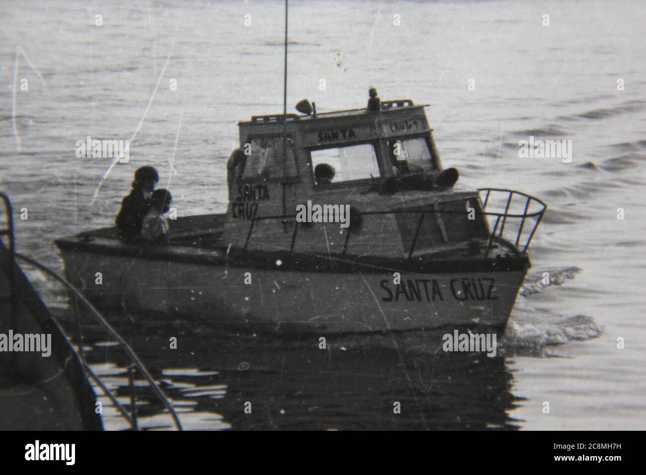 Fine 70s vintage black and white lifestyle photography of a boat ...