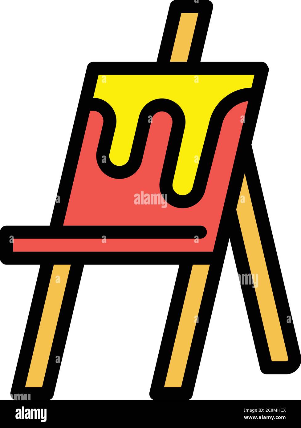 Museum easel icon. Outline museum easel vector icon for web design ...