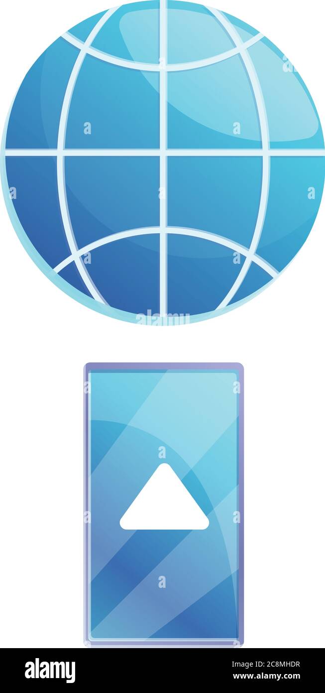 Smartphone remote access icon. Cartoon of smartphone remote access ...