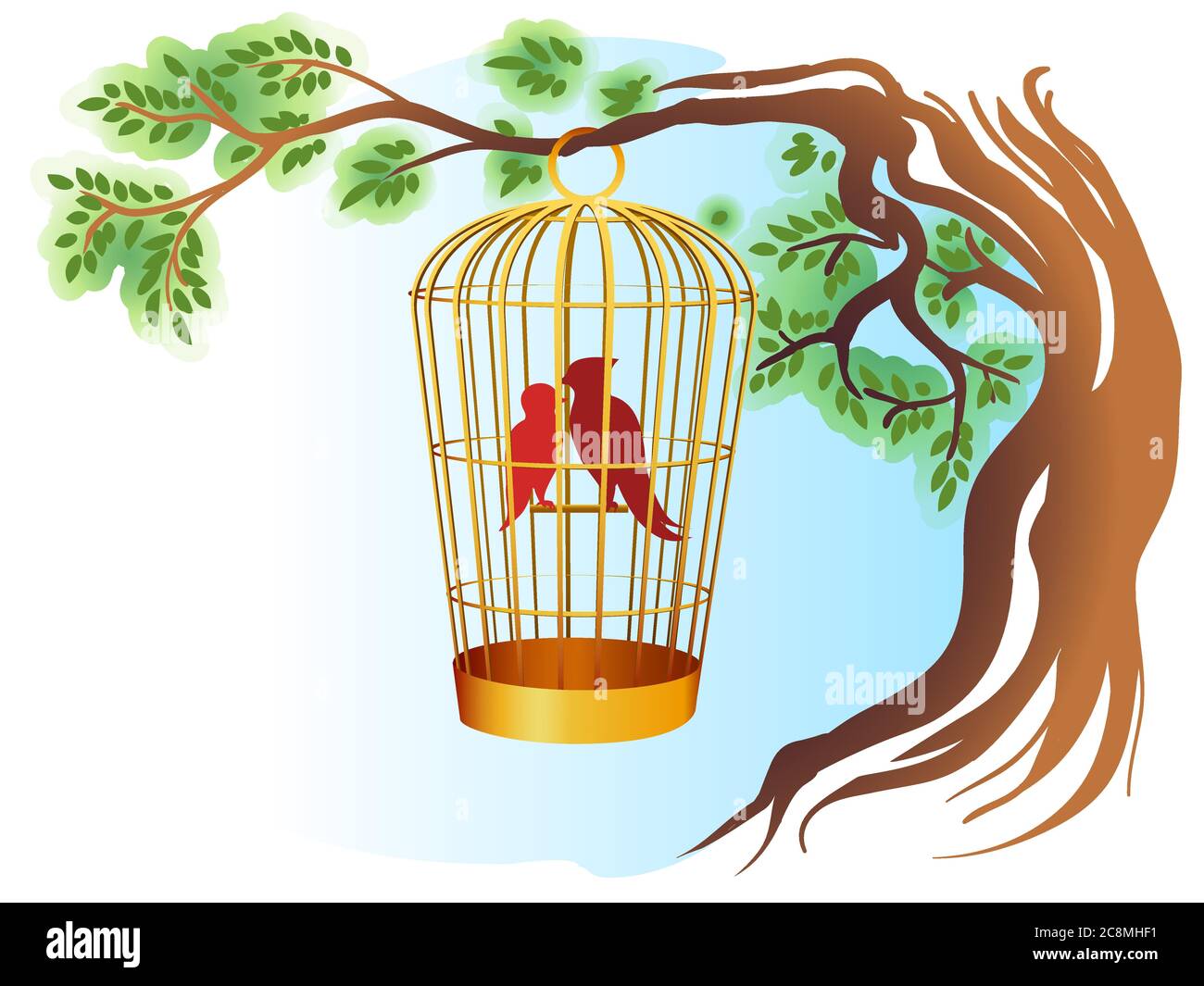 Cage vector hi-res stock photography and images - Alamy