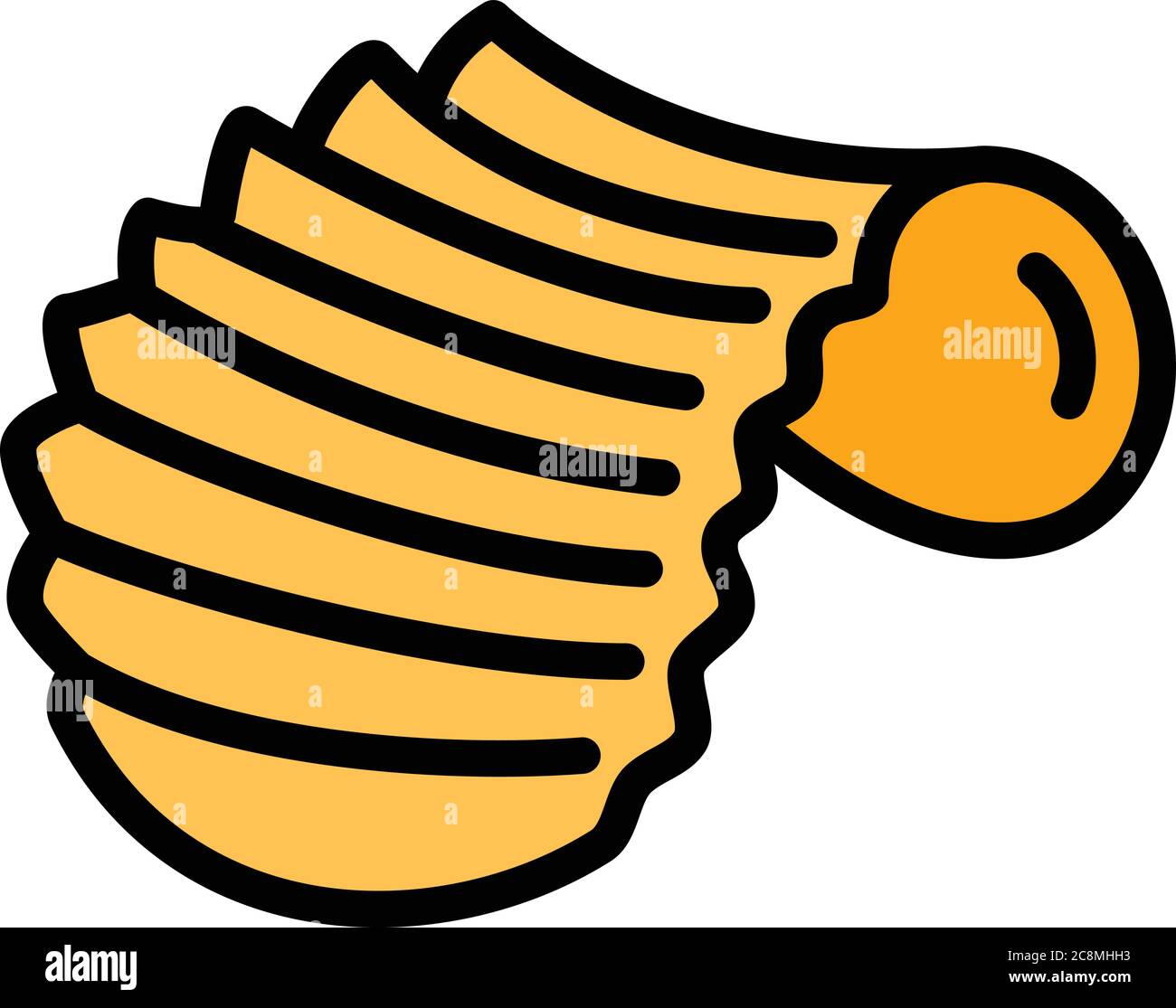 Food chips icon. Outline food chips vector icon for web design isolated ...