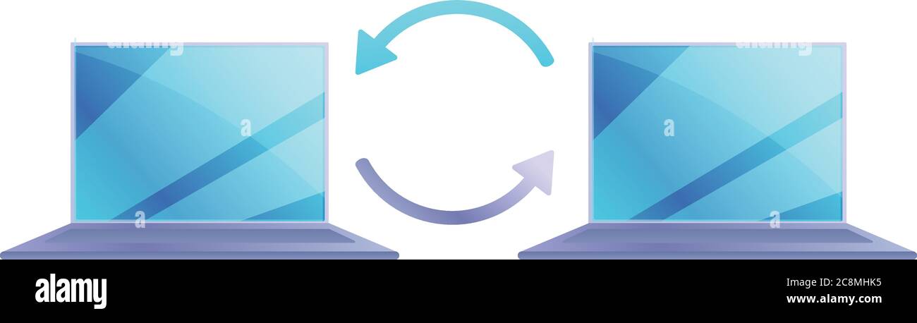 Remote access computer connection icon. Cartoon of remote access ...