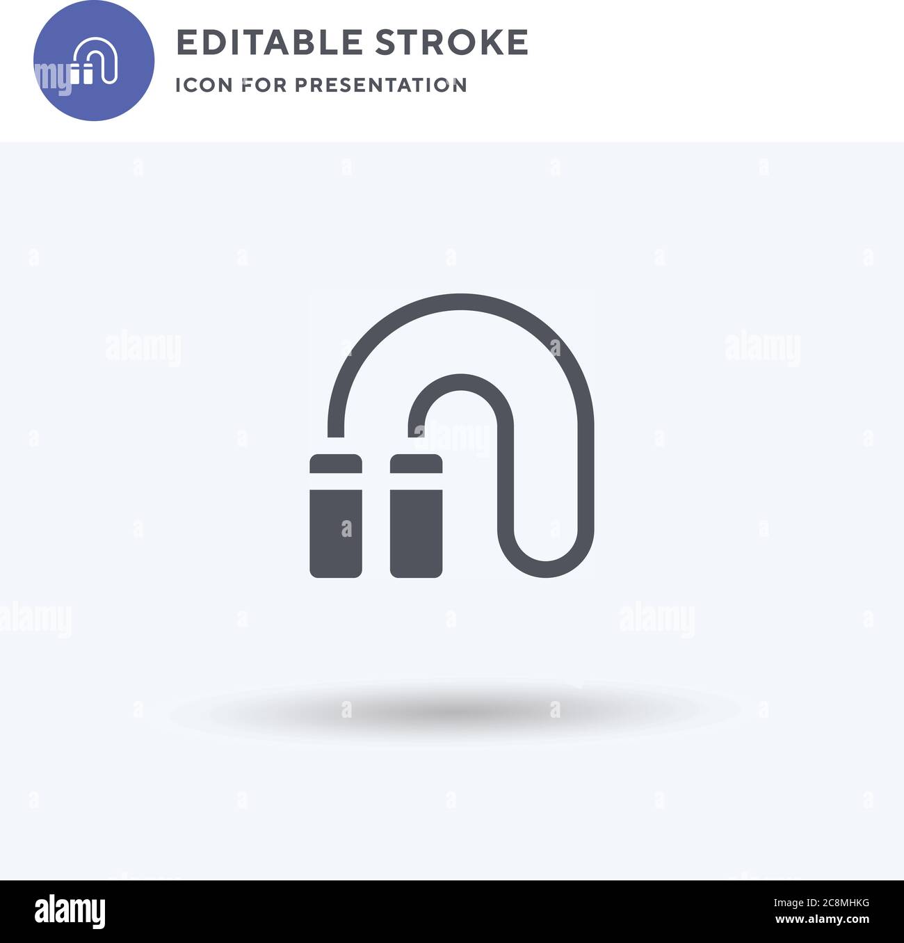 Jumping Rope icon vector, filled flat sign, solid pictogram isolated on ...