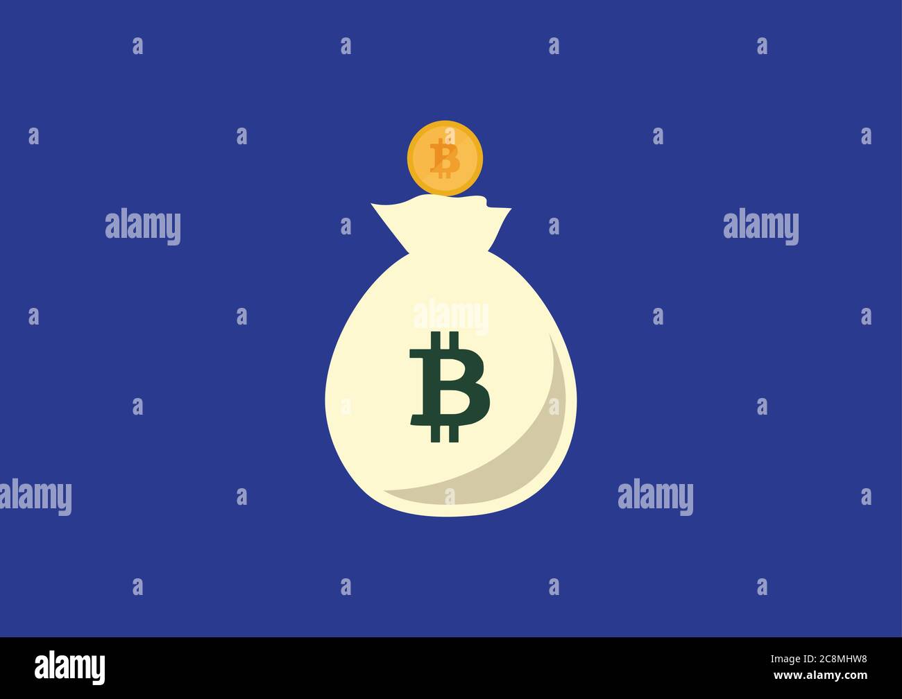 Bitcoin money bag vector illustration Stock Vector Image & Art - Alamy