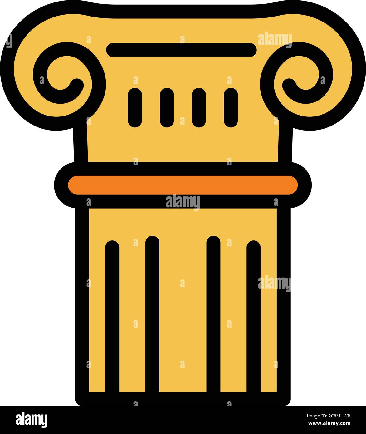 Roman column icon. Outline roman column vector icon for web design ...