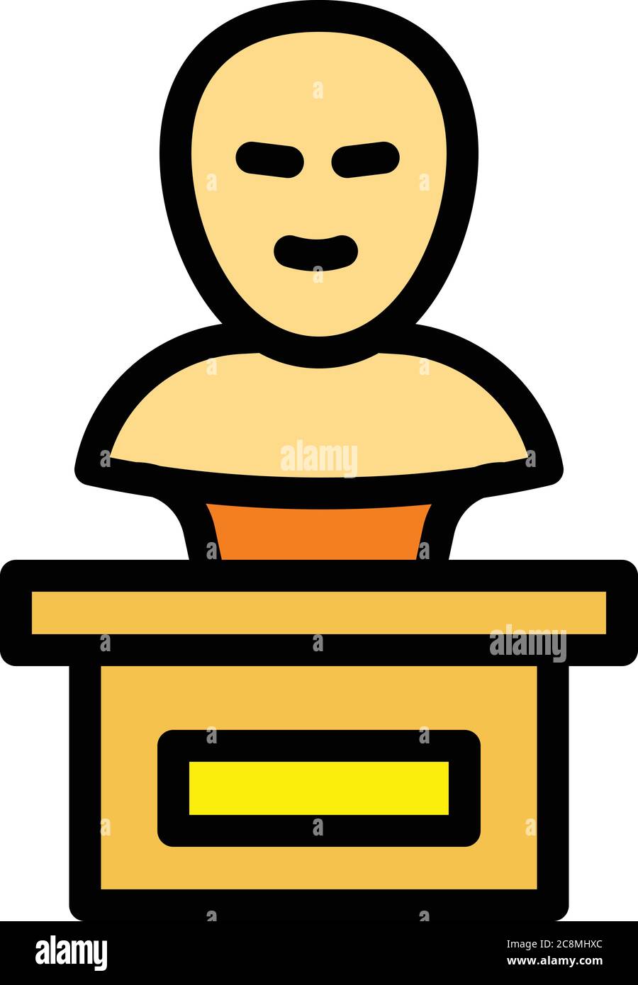 Ancient bust icon. Outline ancient bust vector icon for web design ...