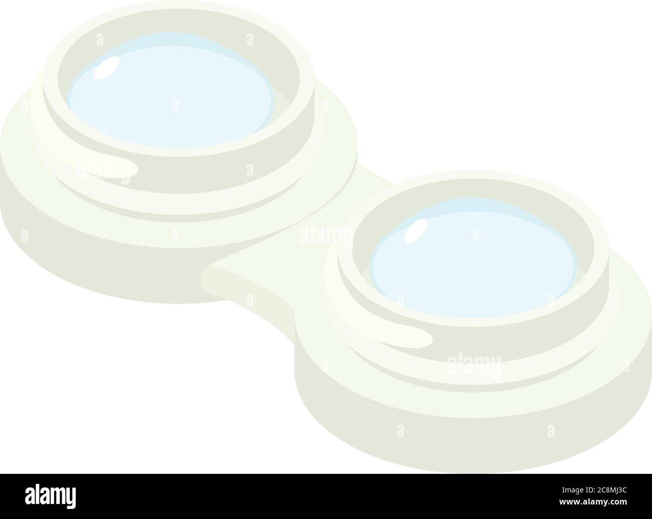 Contact lens case icon. Isometric of contact lens case vector icon for ...