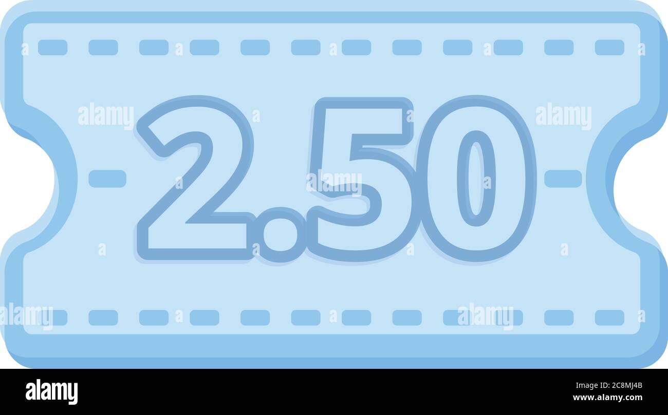 Stamp bus ticket icon. Cartoon of stamp bus ticket vector icon for web ...