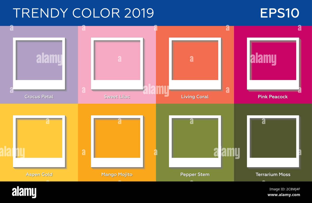 FASHION COLOR TREND. New trendy colors palette guide for your designs ...