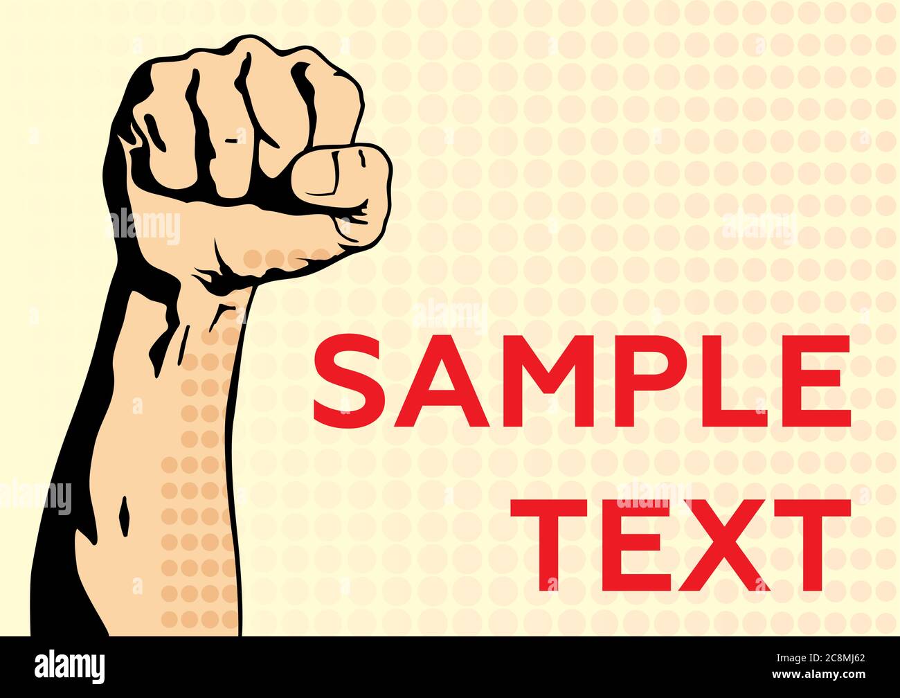 Fist male hand, proletarian protest symbol. Clenched fist held in ...