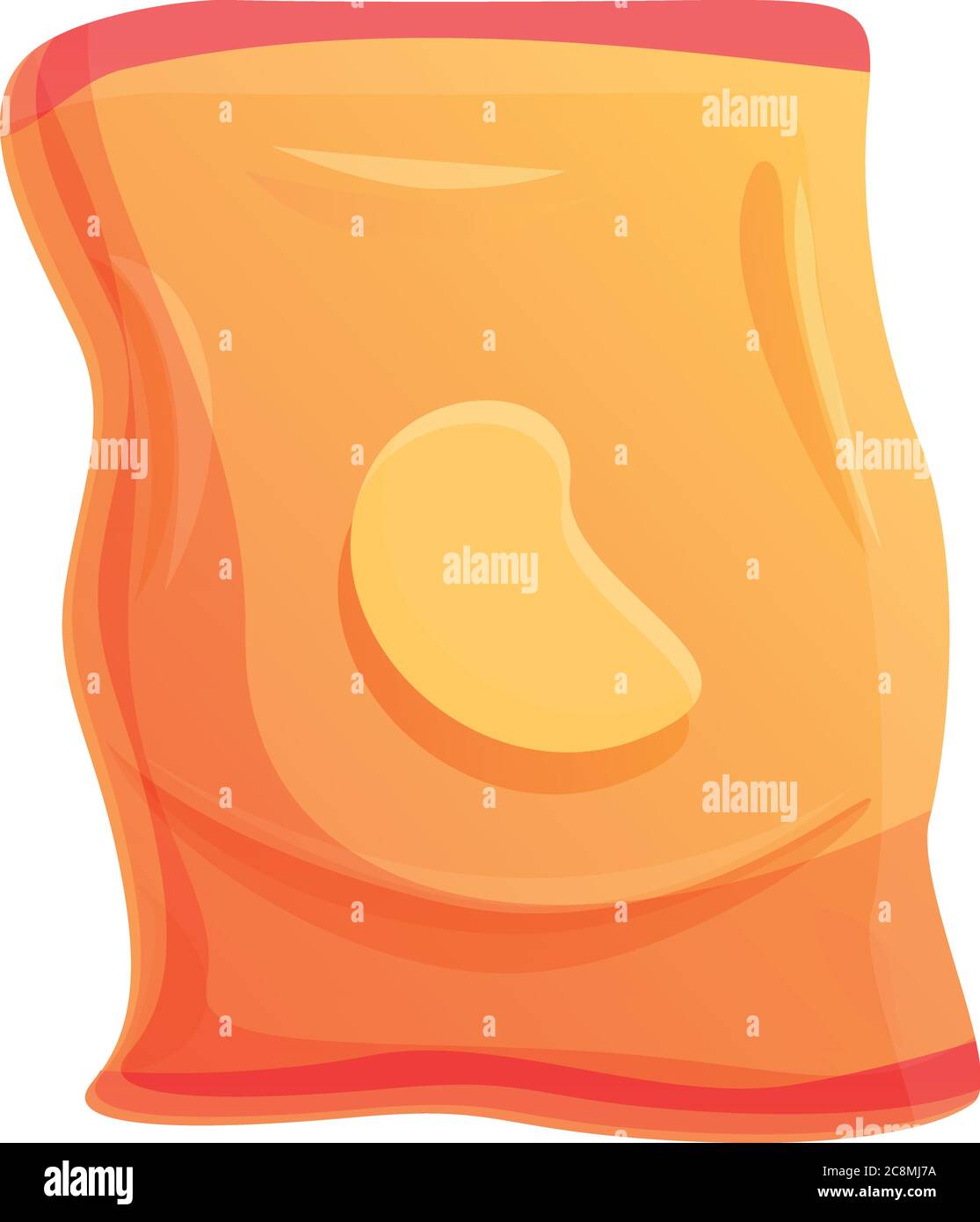 Potato chips pack icon. Cartoon of potato chips pack vector icon for ...