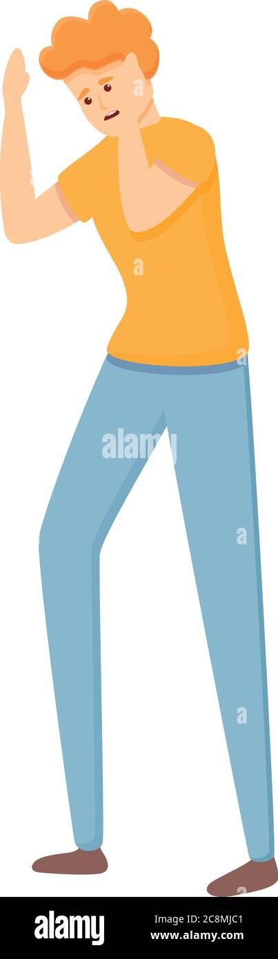 Stress boy icon. Cartoon of stress boy vector icon for web design ...