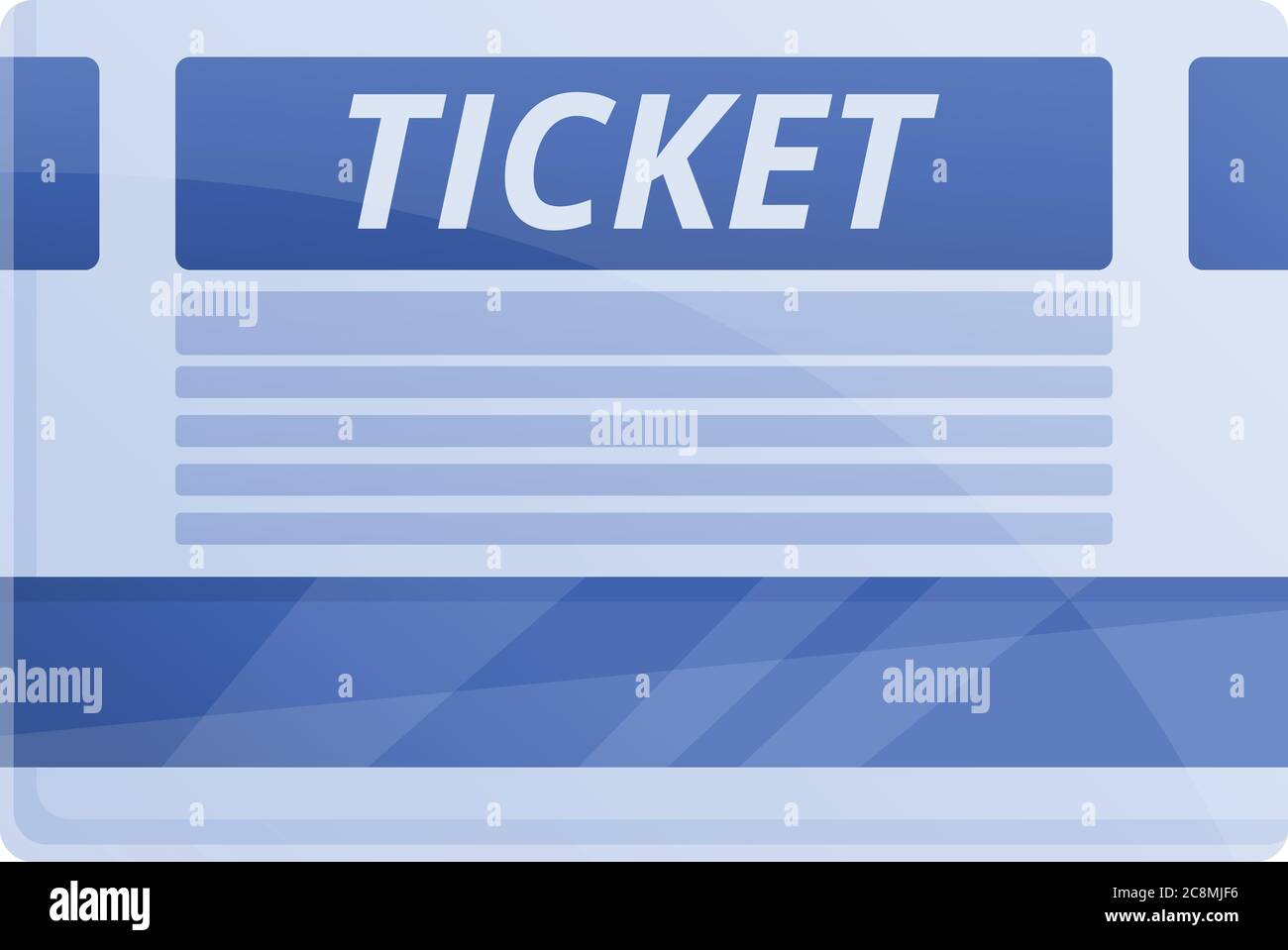 Paper ticket icon. Cartoon of paper ticket vector icon for web design ...