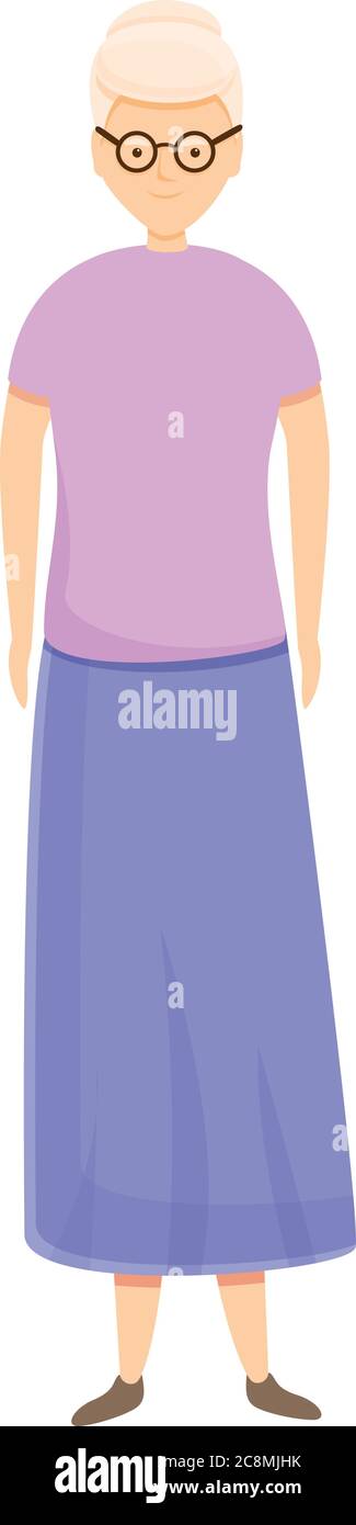 Retired woman icon. Cartoon of retired woman vector icon for web design ...