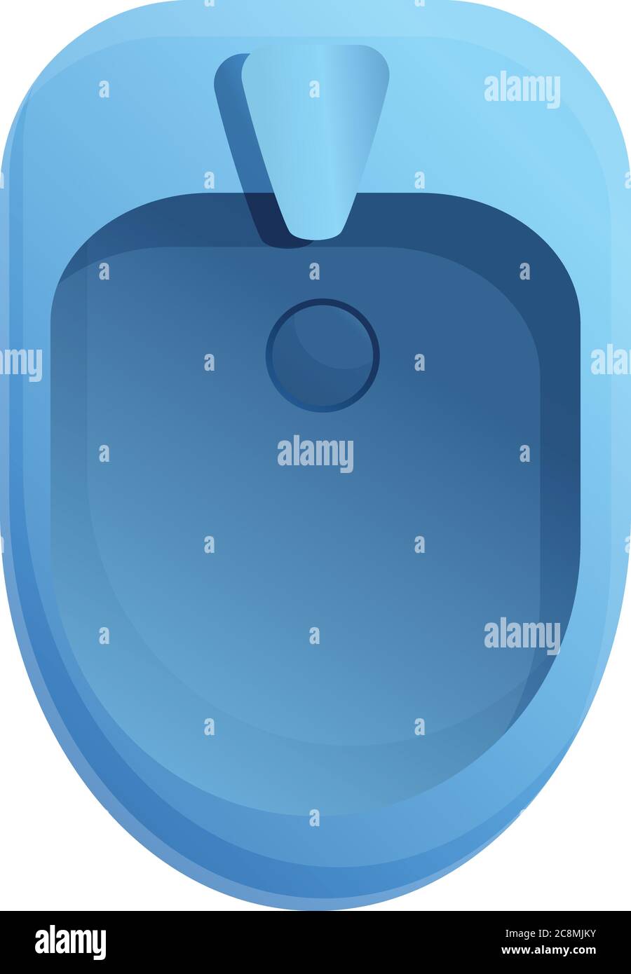 Top view bidet icon. Cartoon of top view bidet vector icon for web ...