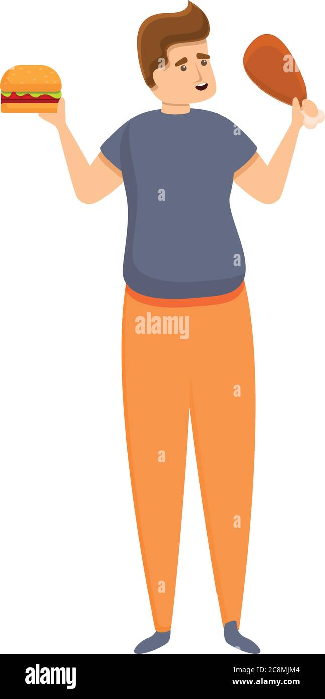 Habit eating food icon. Cartoon of habit eating food vector icon for ...