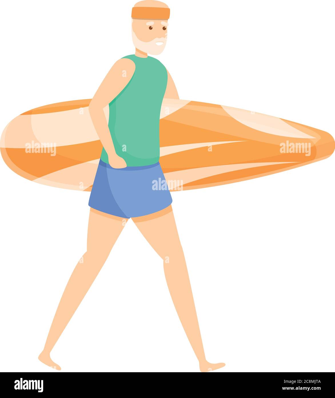 Old people surfing sea Stock Vector Images - Alamy