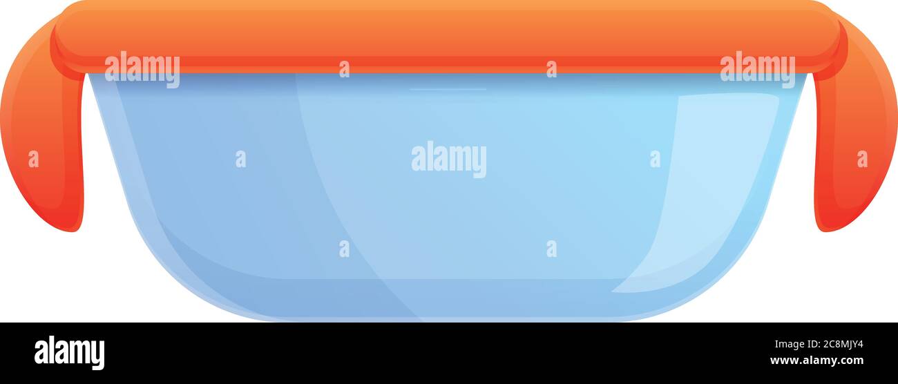 Plastic food box icon. Cartoon of plastic food box vector icon for web ...