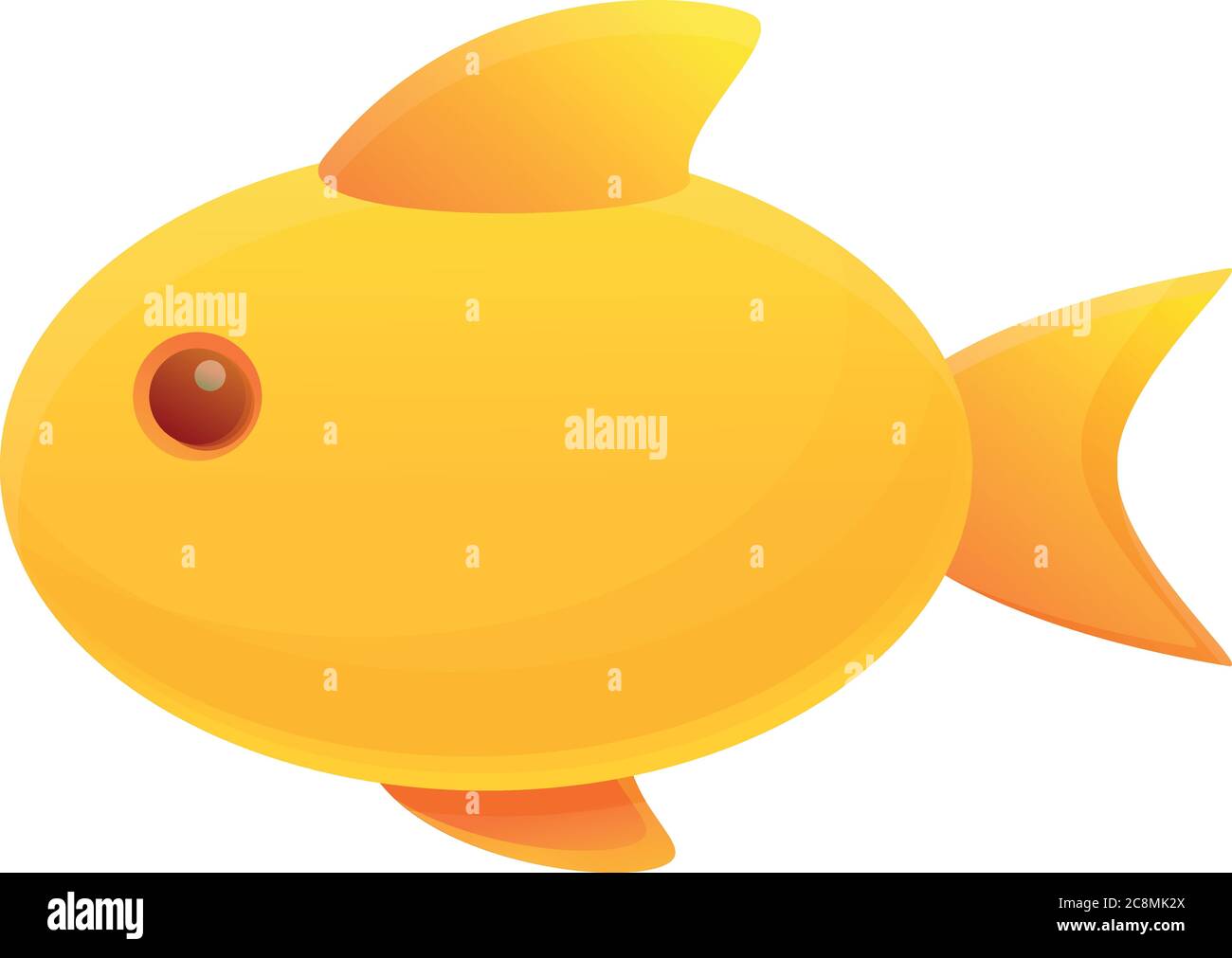 Gold fish toy icon. Cartoon of gold fish toy vector icon for web design ...
