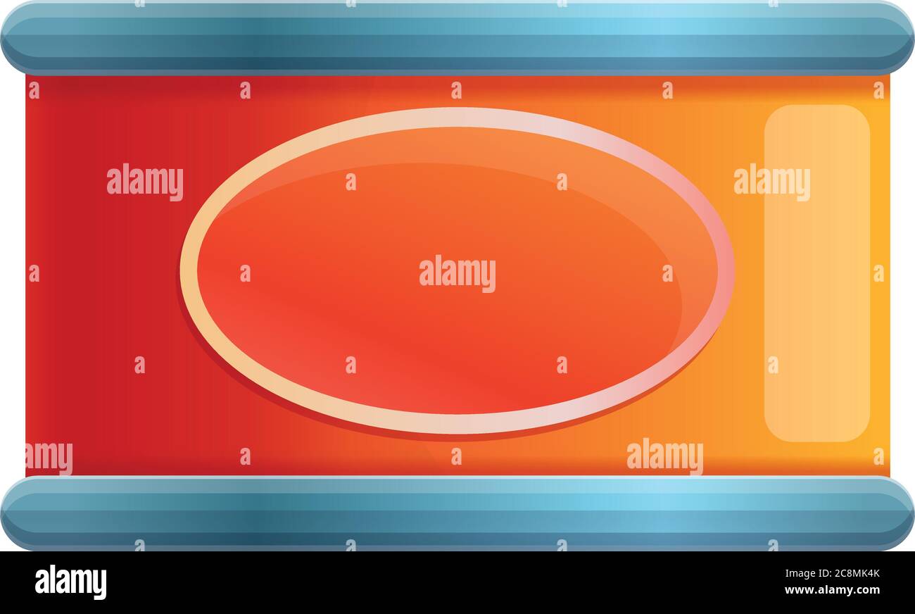 Fish tin can icon. Cartoon of fish tin can vector icon for web design ...