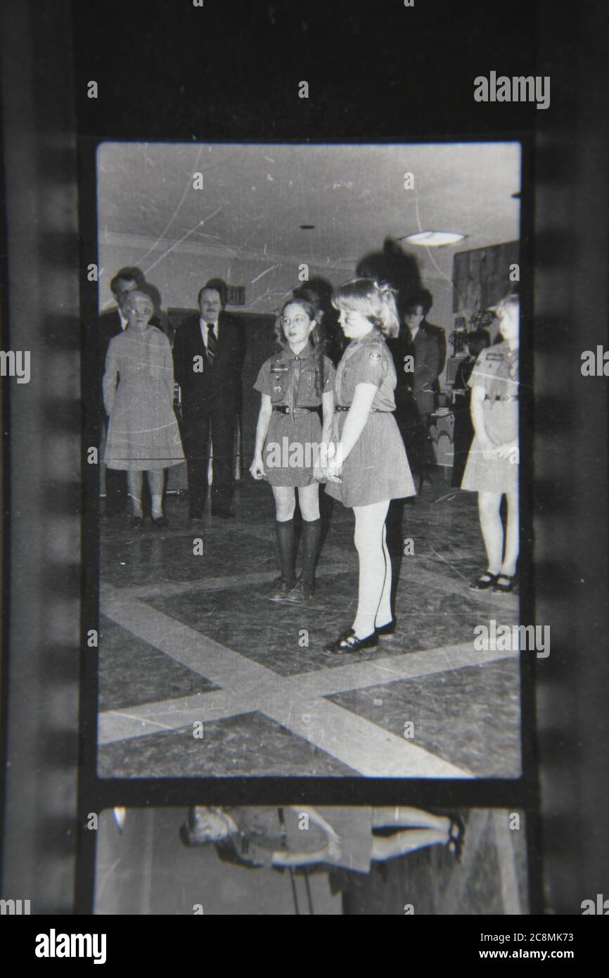 Fine 1970s vintage black and white photography of a formal scout ...