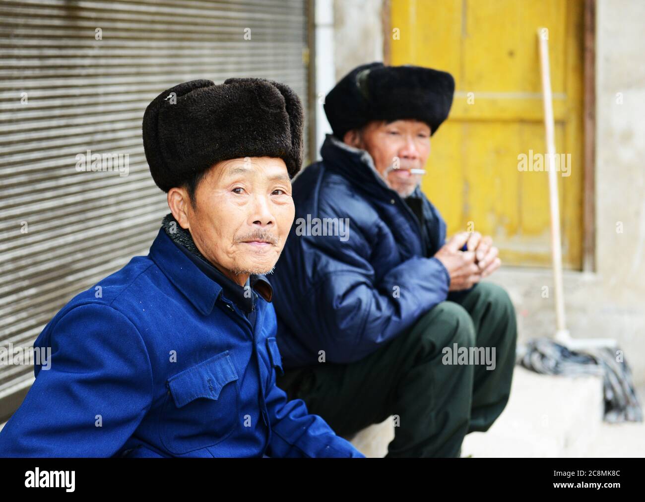 Elderly Miao men in Guizhou, China Stock Photo - Alamy