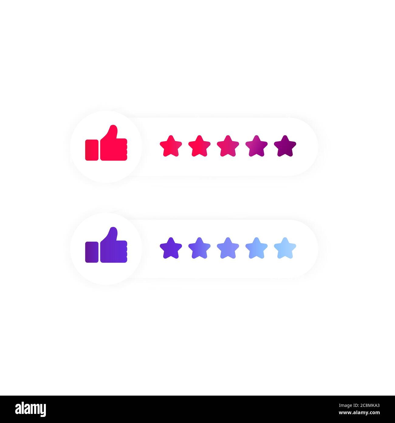 Customer product rating icon flat. Sticker, button. Social media ...