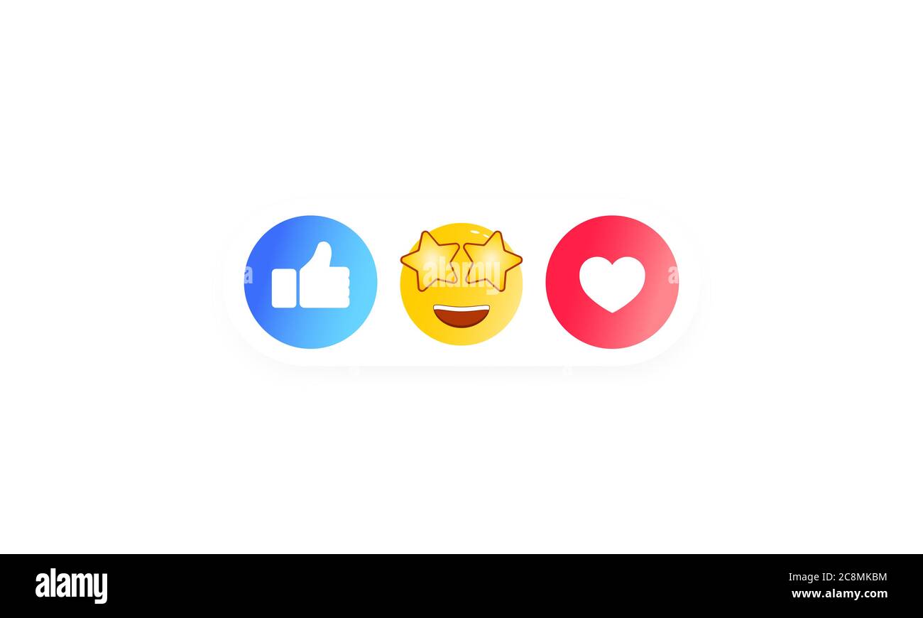 Like heart, smiley, thumb up icon like. Social media icons. Vector on ...