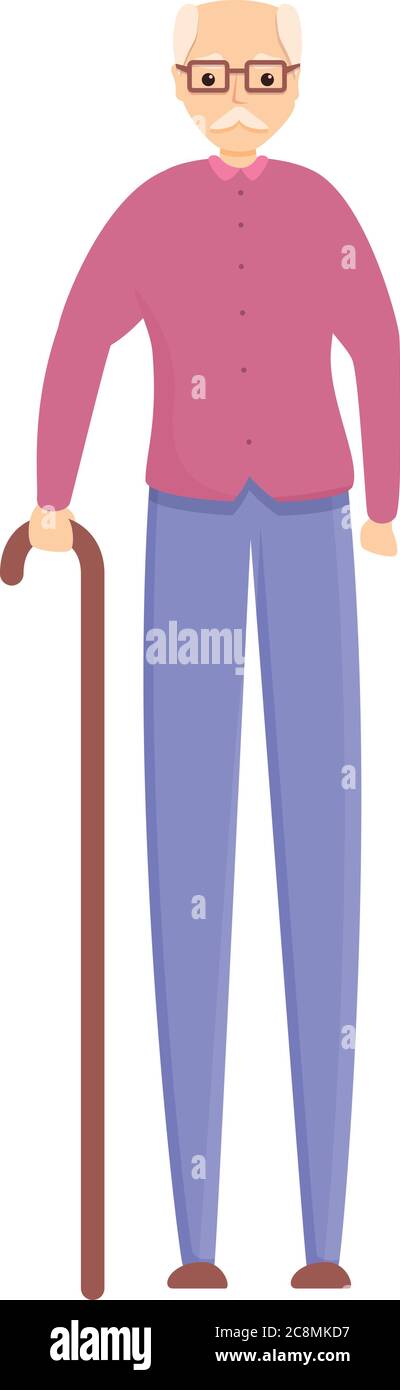 Elderly man icon. Cartoon of elderly man vector icon for web design ...