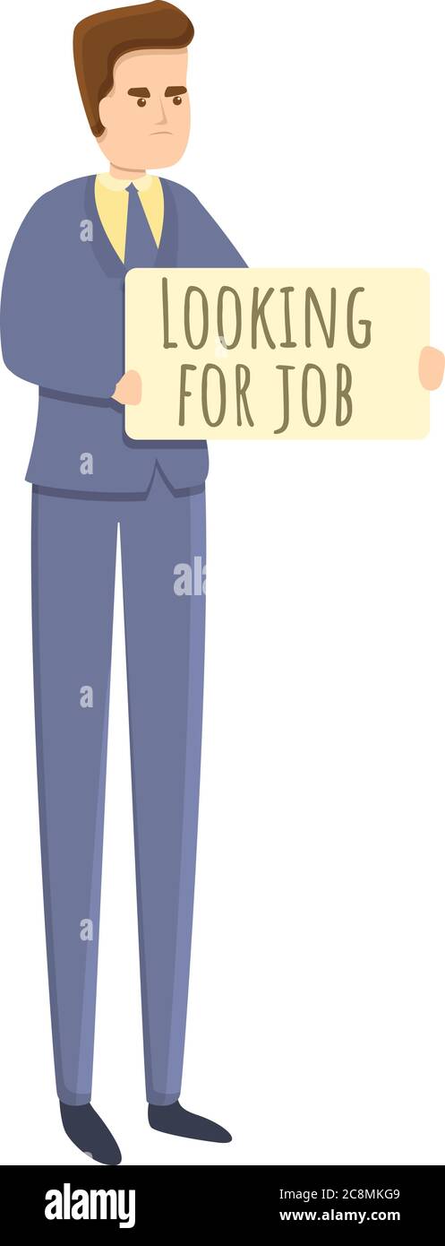 Searching job man icon. Cartoon of searching job man vector icon for ...