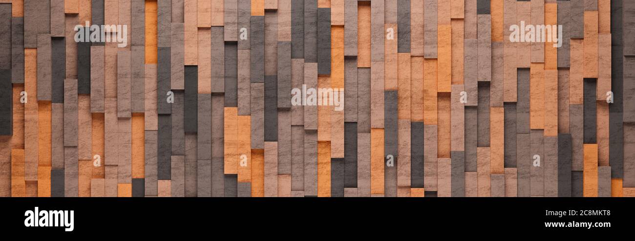Orange Vertical Rectangles 3D Pattern Background Stock Photo - Alamy