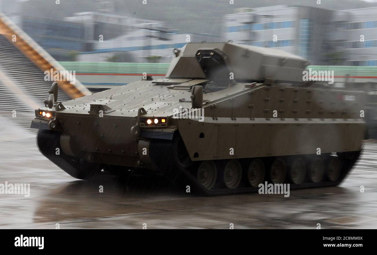 26th July, 2020. Hanwha Defense's new armored vehicle This photo, taken ...