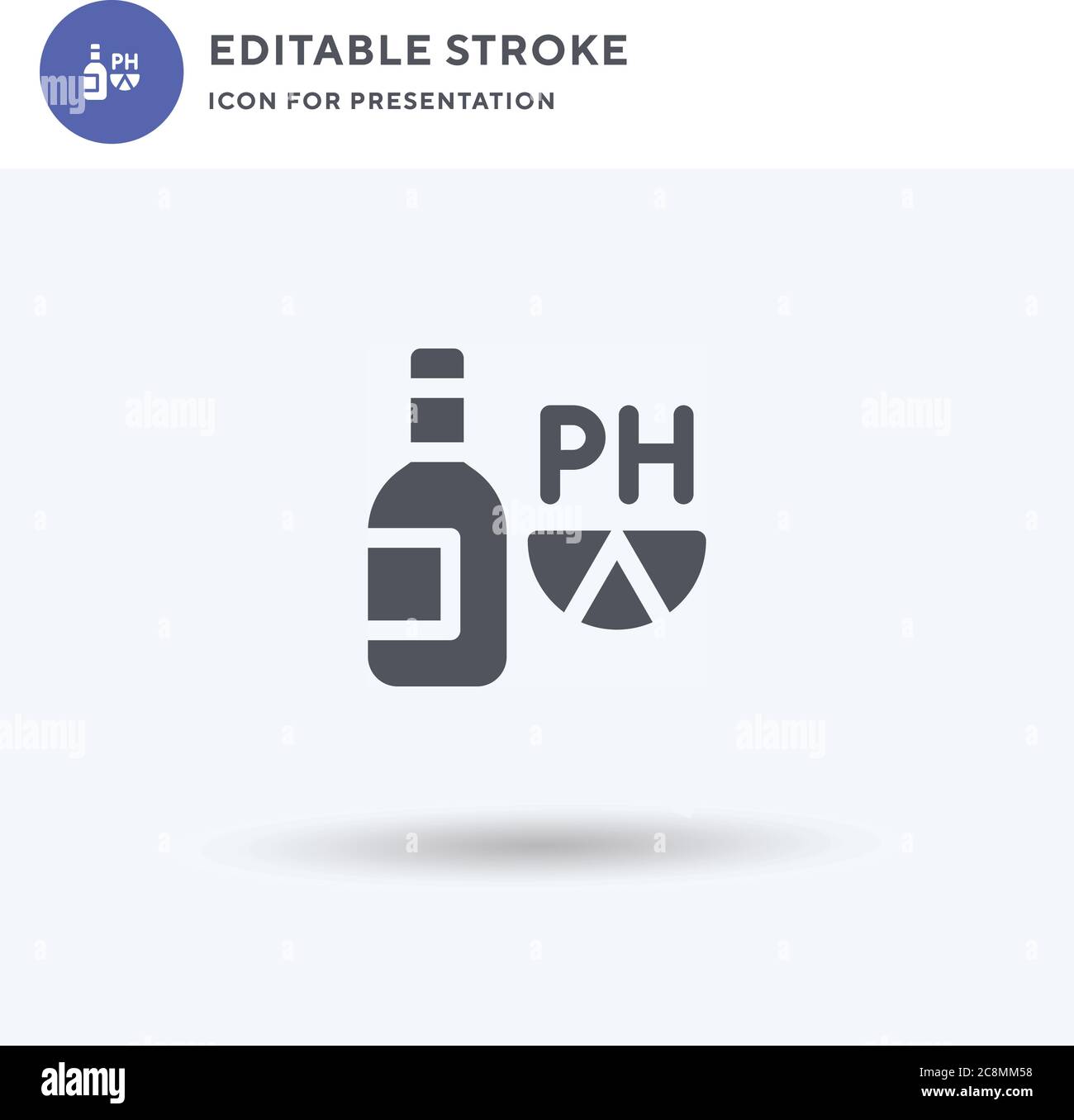Ph icon vector, filled flat sign, solid pictogram isolated on white ...