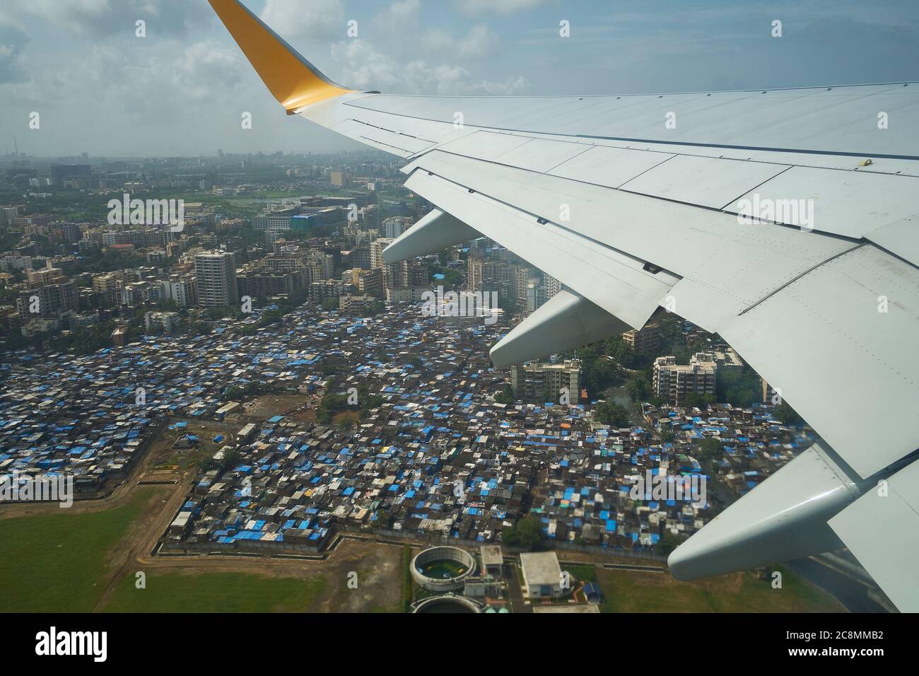 Aerial view of Mumbai from a commercial passenger flight Stock Photo ...