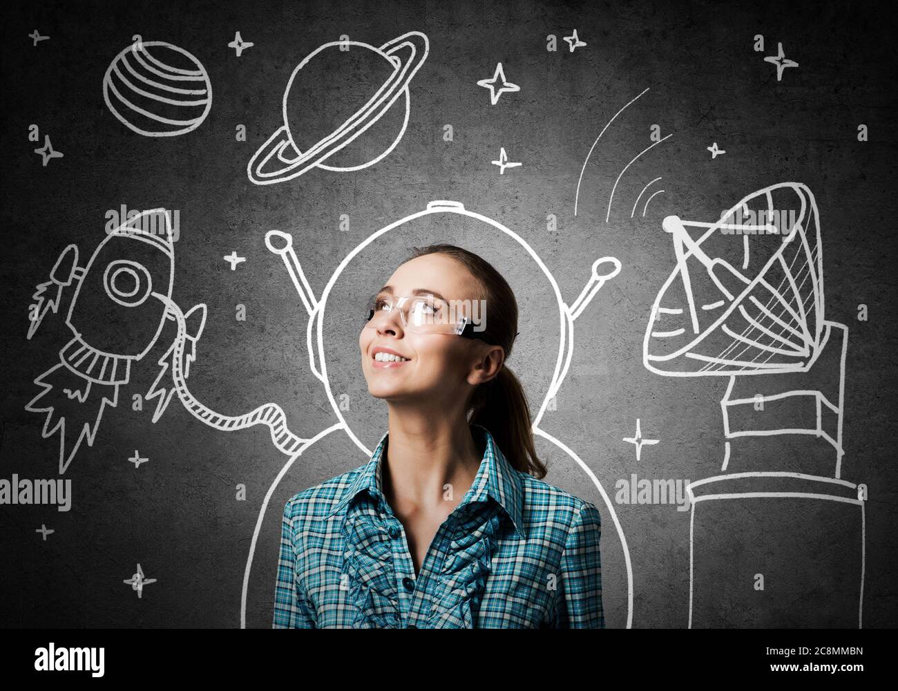 Dreaming to explore space Stock Photo - Alamy