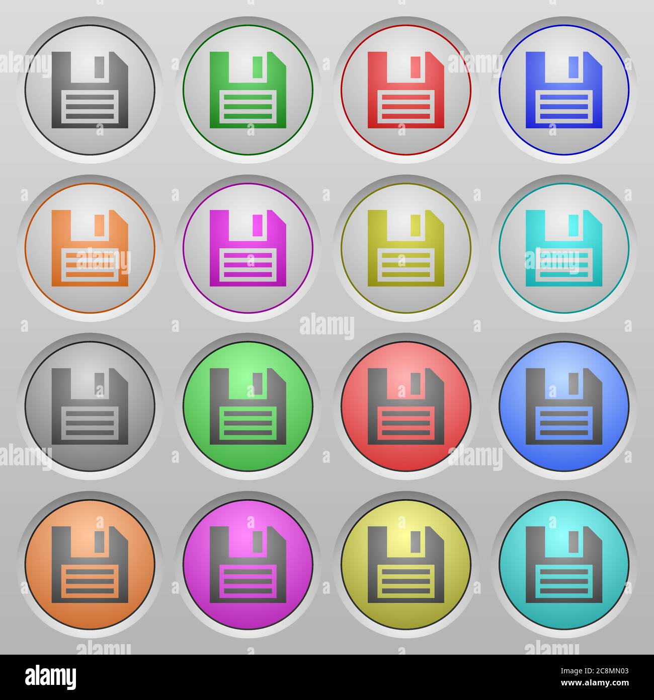 Set of save plastic sunk spherical buttons Stock Vector Image & Art - Alamy