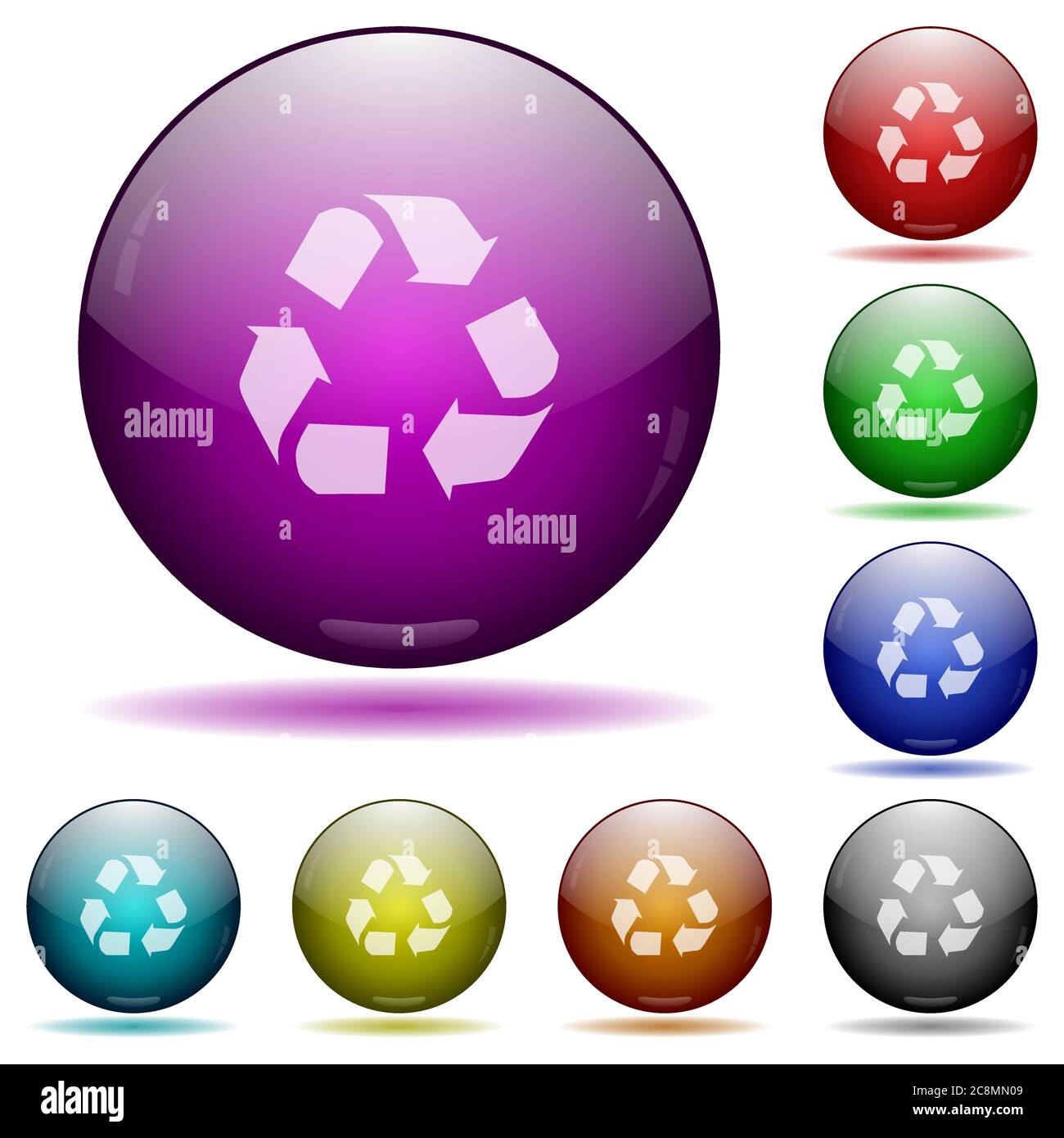 Recycle icon green color shadows hi-res stock photography and images ...