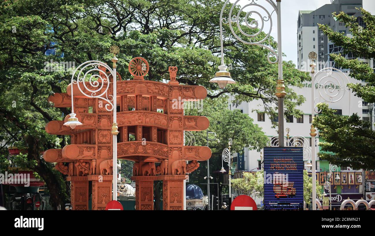 little india street light with torona gate in background ,Brickfields ...