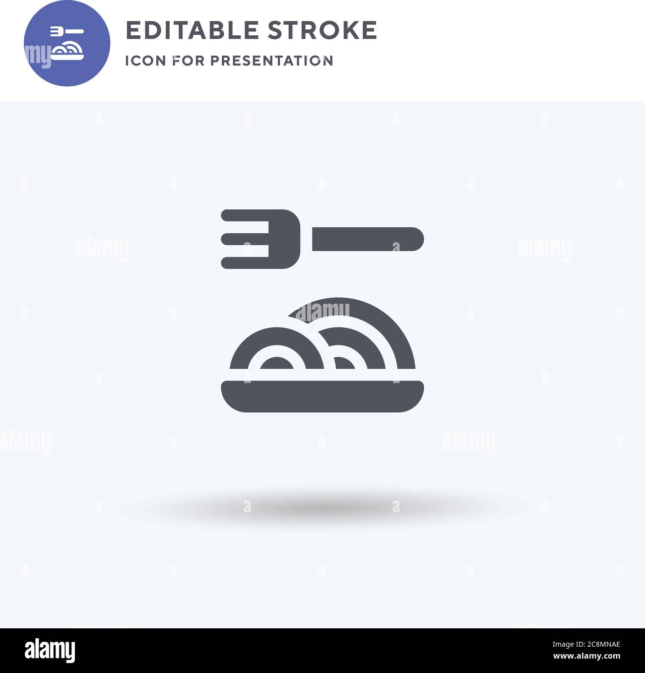 Pasta icon vector, filled flat sign, solid pictogram isolated on white ...