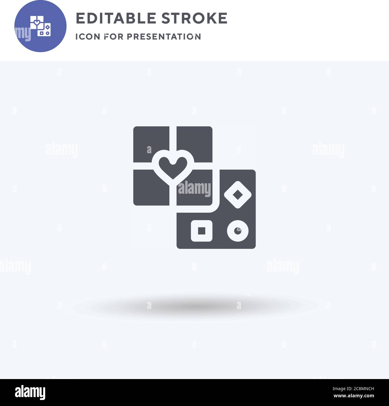 Chocolate Box icon vector, filled flat sign, solid pictogram isolated ...