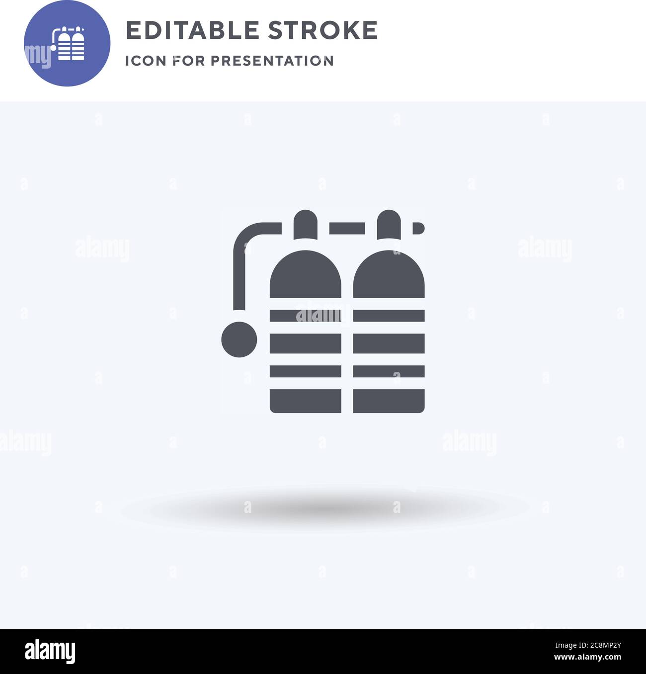 Oxygen Tank icon vector, filled flat sign, solid pictogram isolated on ...